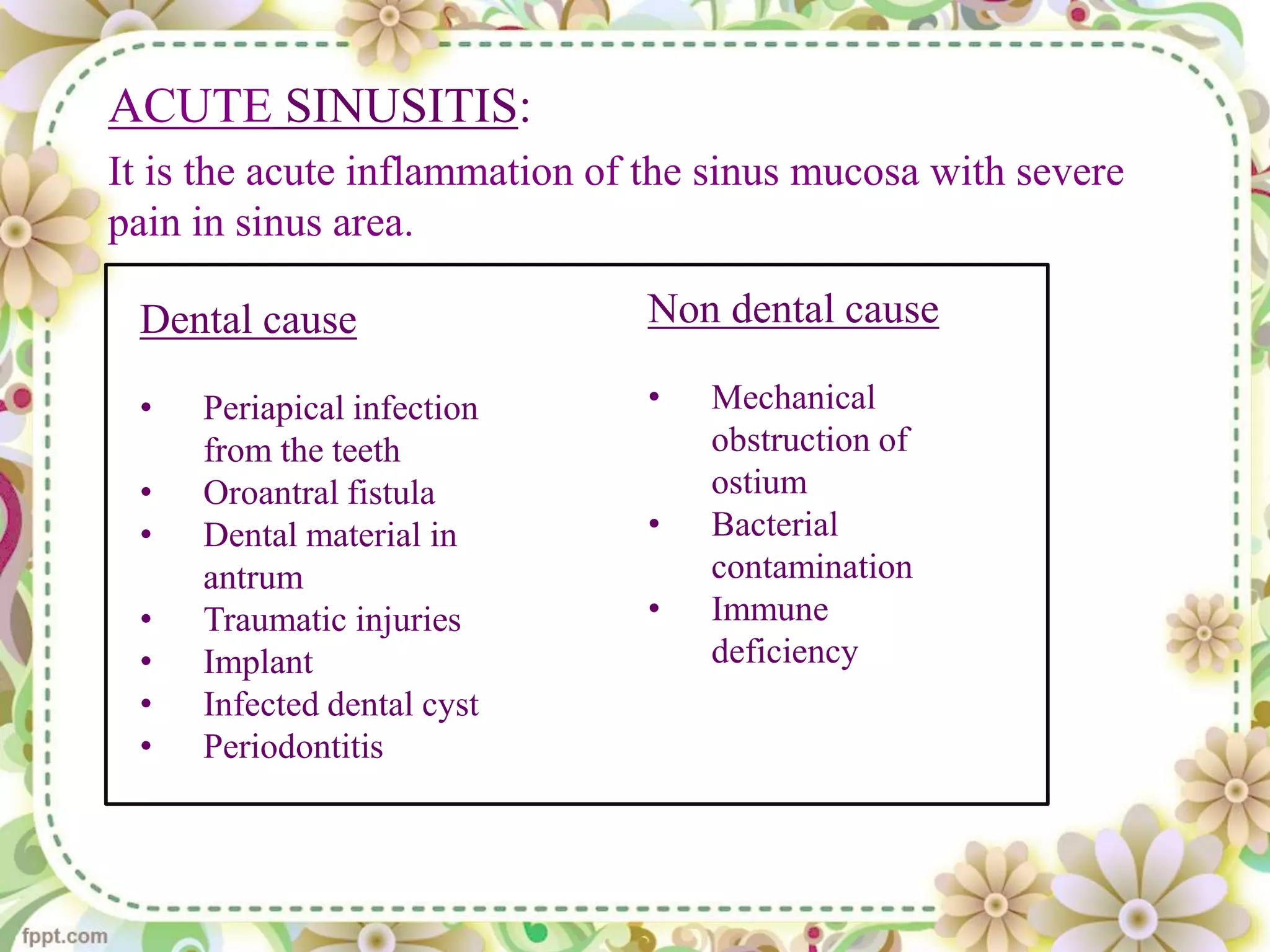 maxillary sinus seminar | PPTX