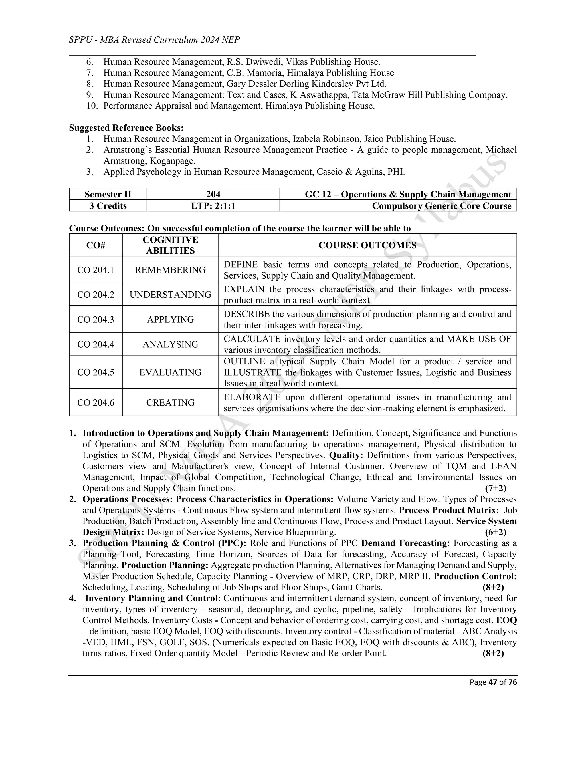 FINAL MBA_Syllabus_2024_Pattern_NEP_2020_21082024.pdf | Postgraduate ...