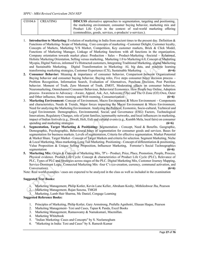 FINAL MBA_Syllabus_2024_Pattern_NEP_2020_21082024.pdf | Postgraduate ...