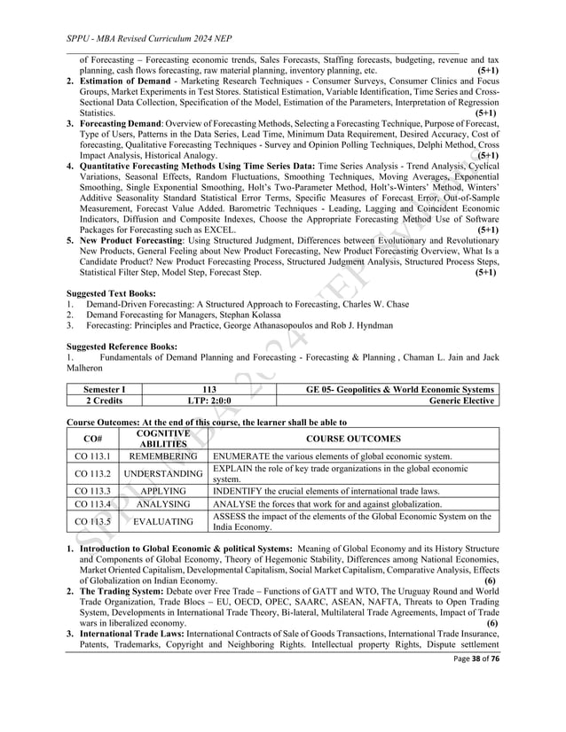 FINAL MBA_Syllabus_2024_Pattern_NEP_2020_21082024.pdf | Postgraduate ...