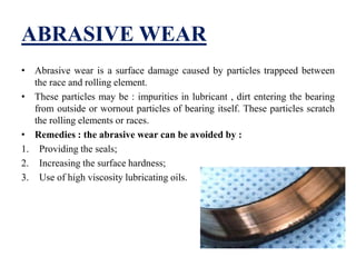 FAILURE OF ROLLING CONTACT BEARING | PPTX