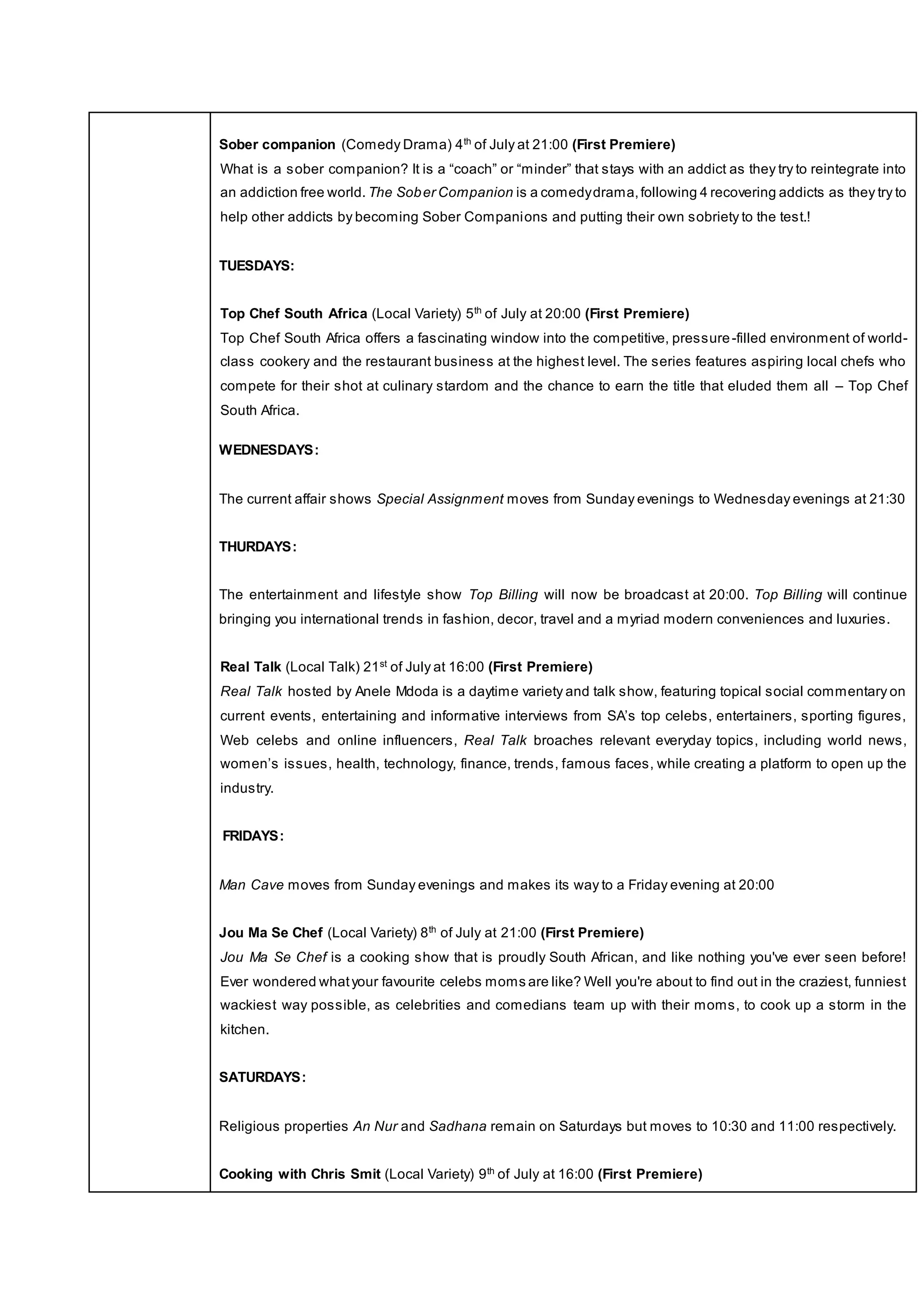 Final media statement sabc tv network takes it to 80% local | DOCX