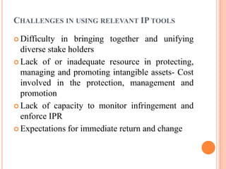 Role of IP in marketing Agricultural products - experience of Africa | PPT