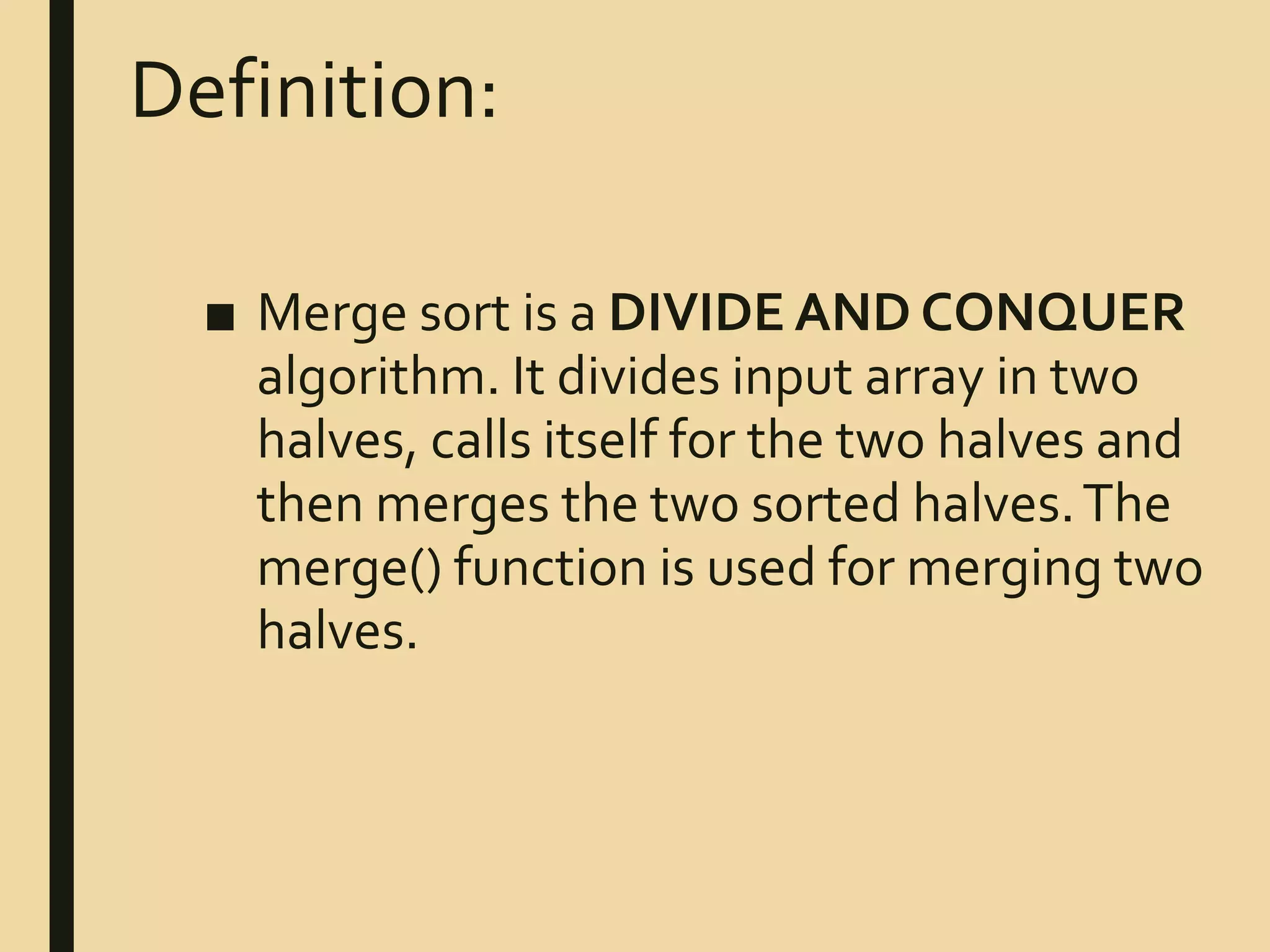 Merge Sort | PPTX