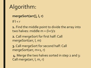 Merge Sort | PPTX
