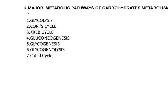 Metabolism of Carbohydrates | PPTX