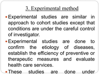 Final methods epidemiology | PPTX
