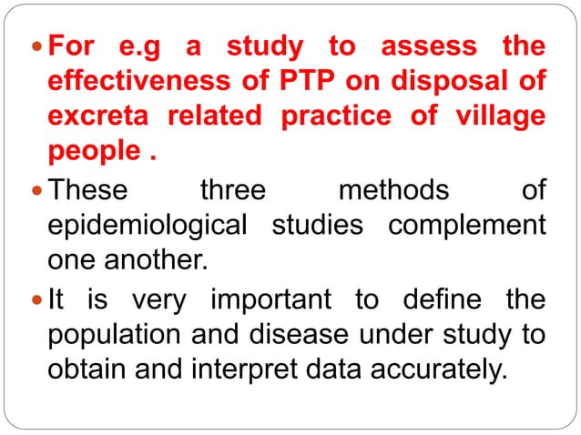 Final methods epidemiology | PPTX