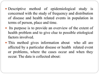 Final methods epidemiology | PPTX