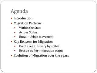 Migration patterns in India | PPTX