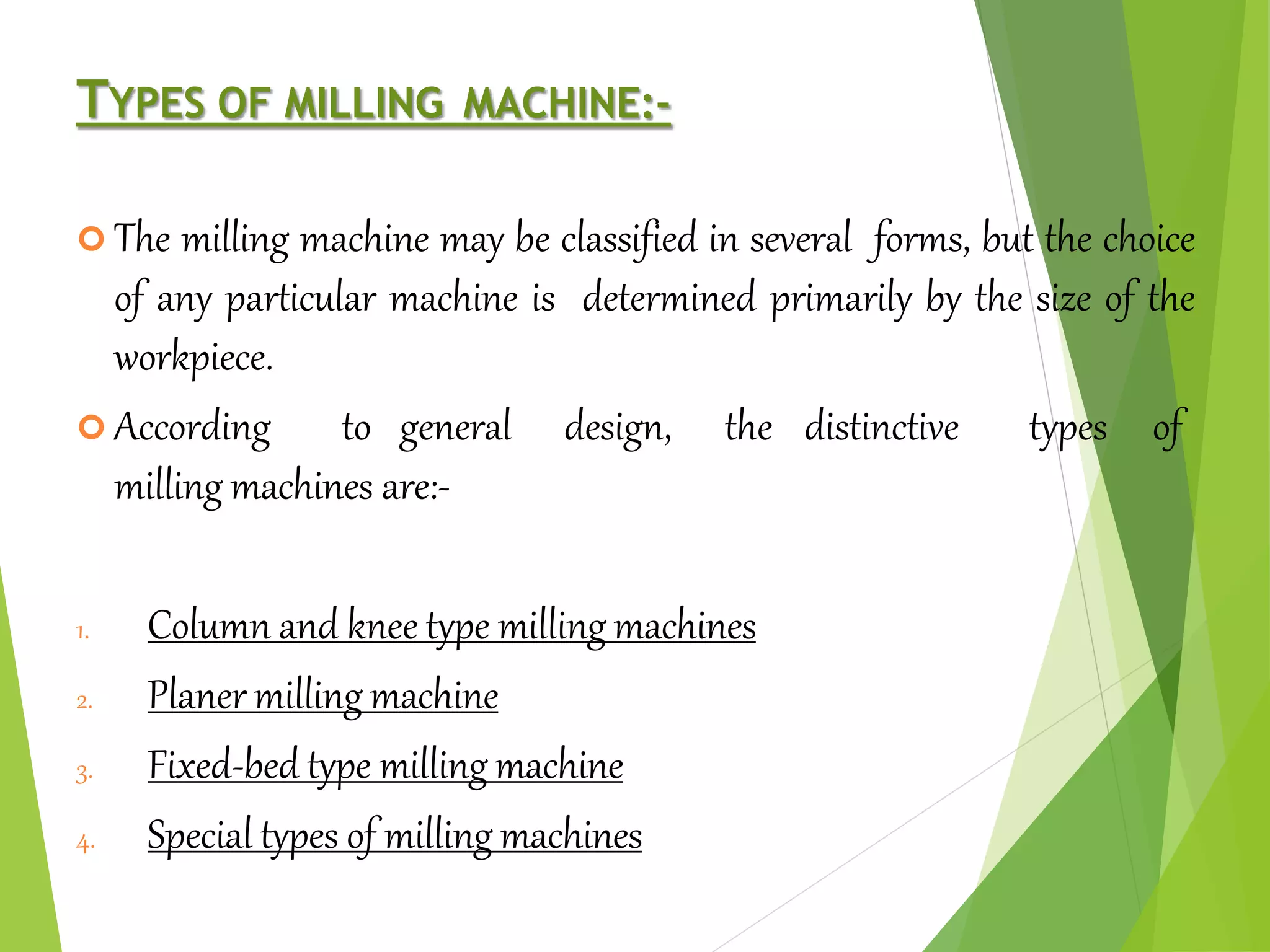 Final milling machine ppt.. | PPTX