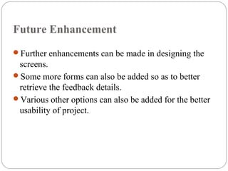 Student feedback system | PPT