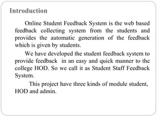 Student feedback system | PPT
