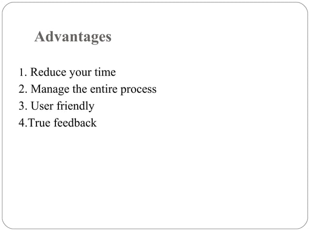 Student feedback system | PPT | Computing | Technology & Computing