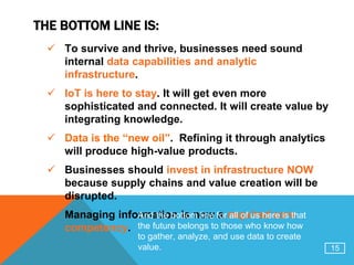 "Analytics, Machine Learning & the Internet of Things" | PPTX | Web ...