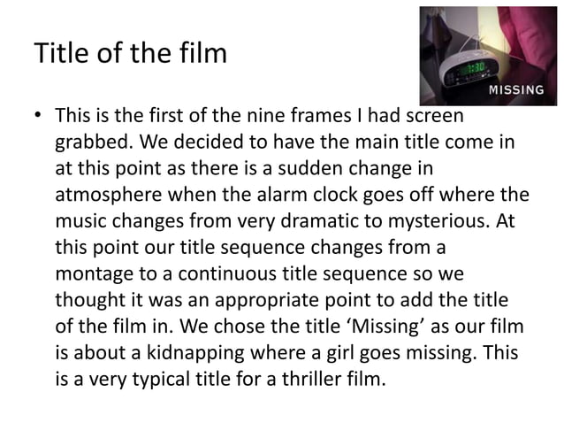 Final missing presentation | PPT