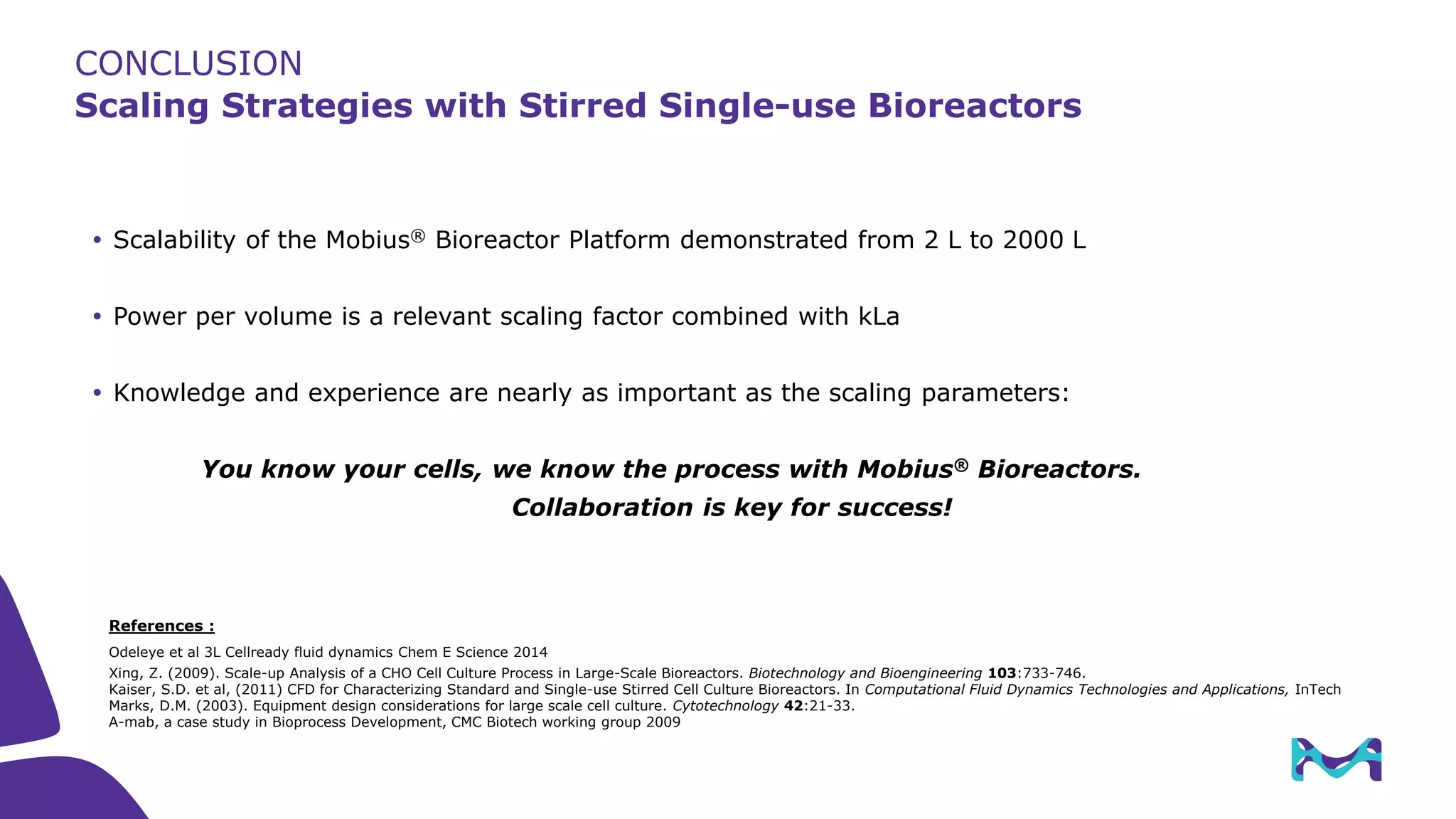 Scaling Strategies with Stirred Single-Use Bioreactors from Bench to ...