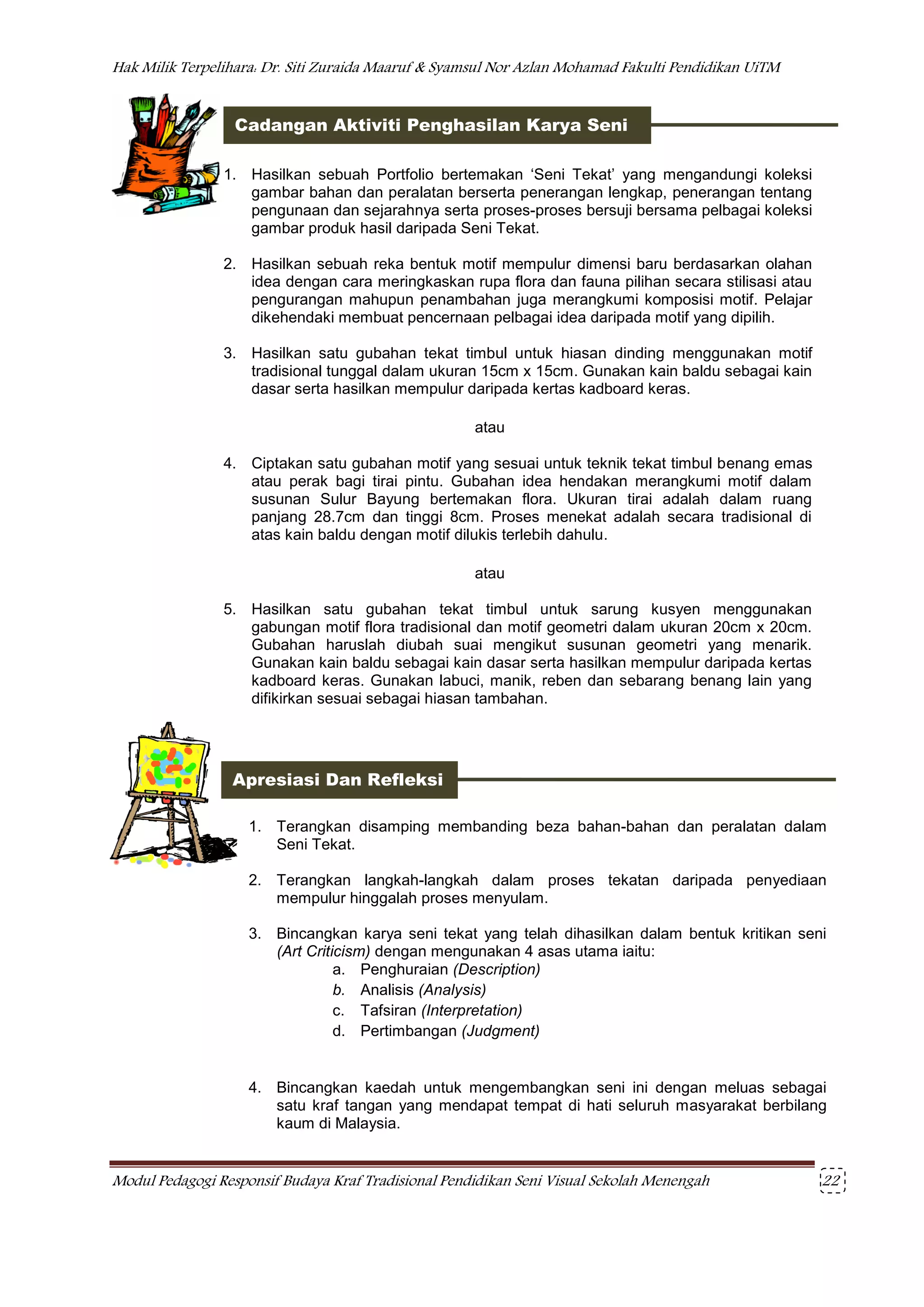 Modul 2 Seni Tekat | PDF