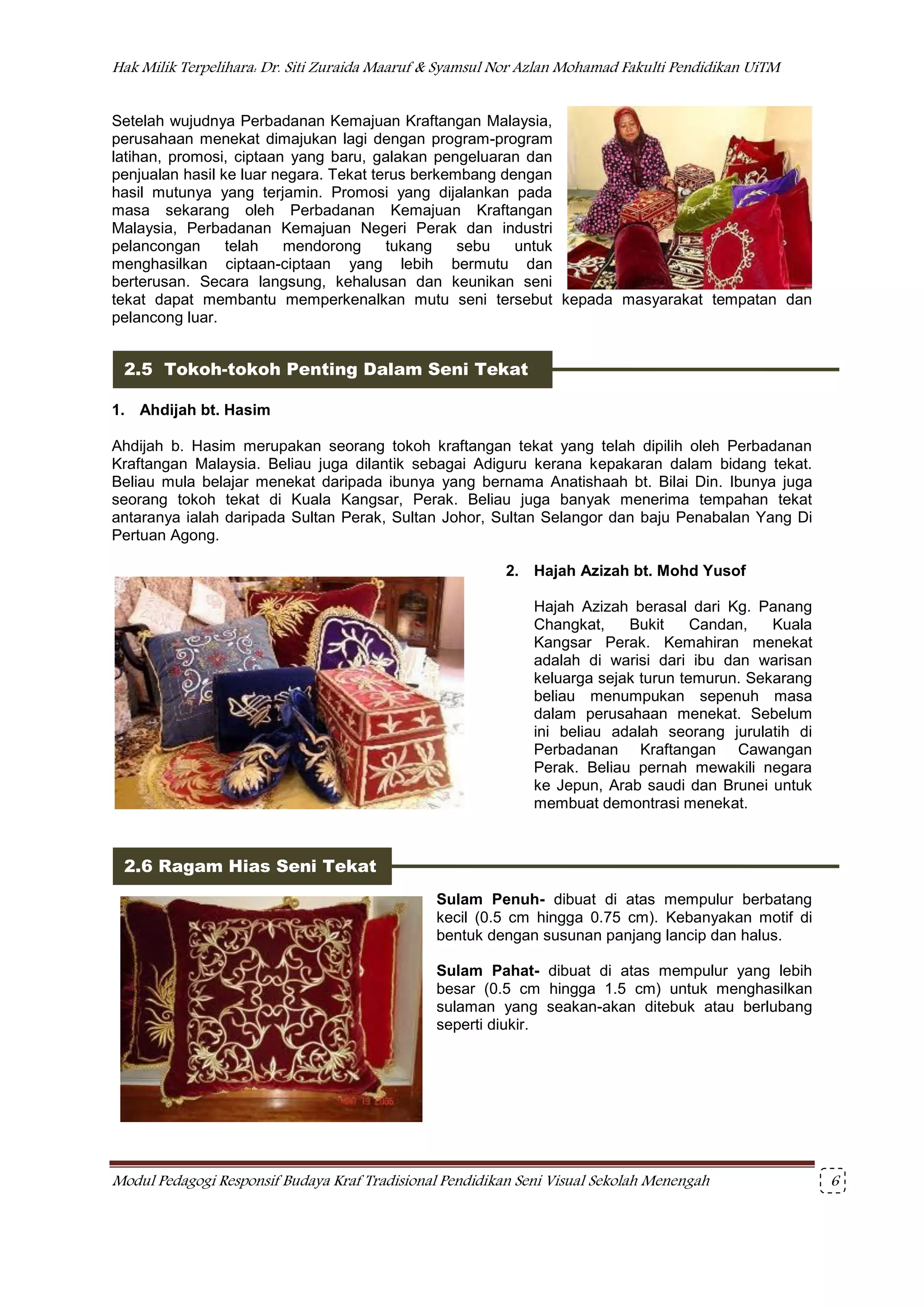Modul 2 Seni Tekat | PDF