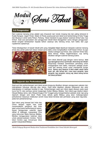Modul 2 Seni Tekat | PDF