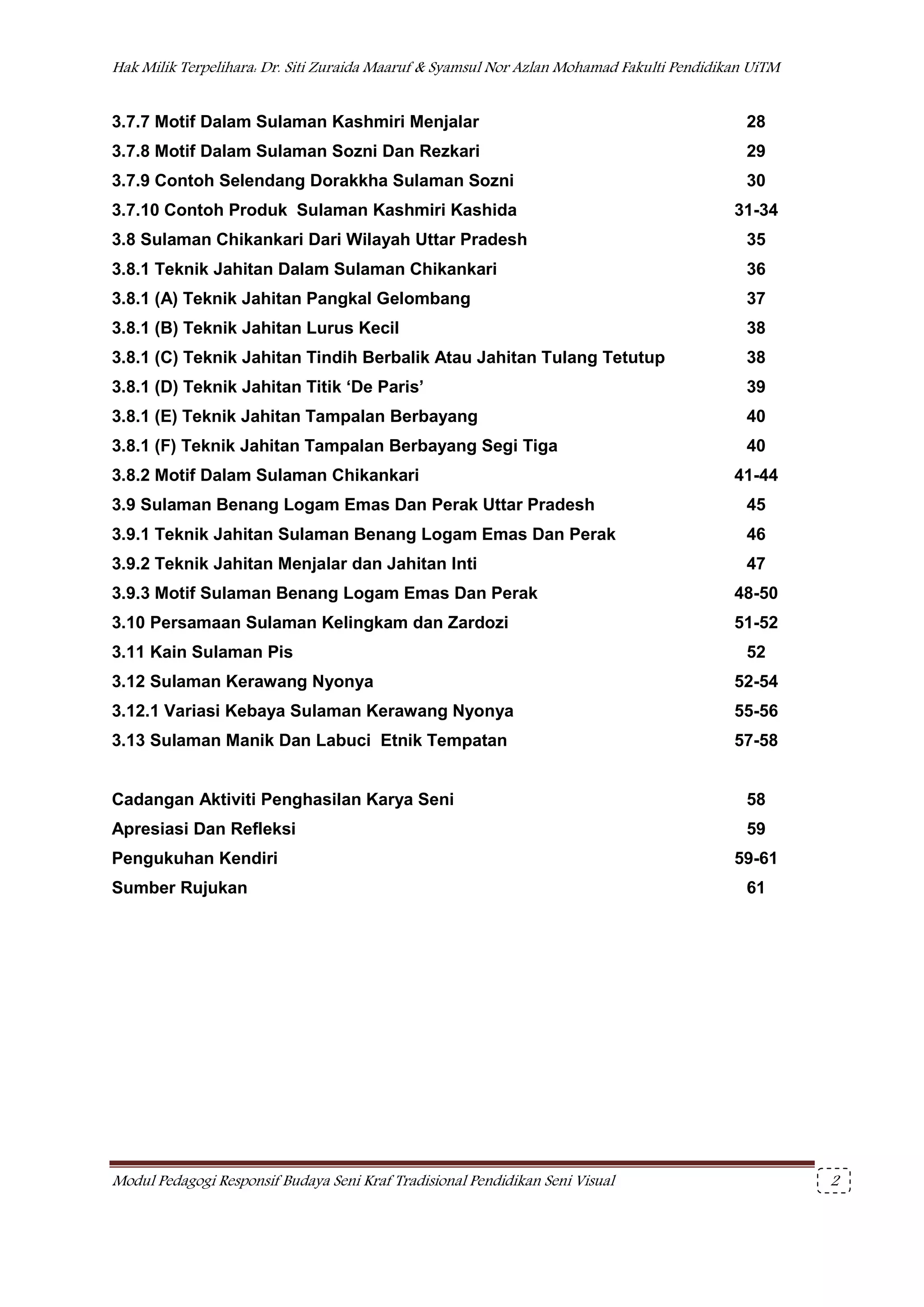 Modul 3 Seni Sulaman | PDF