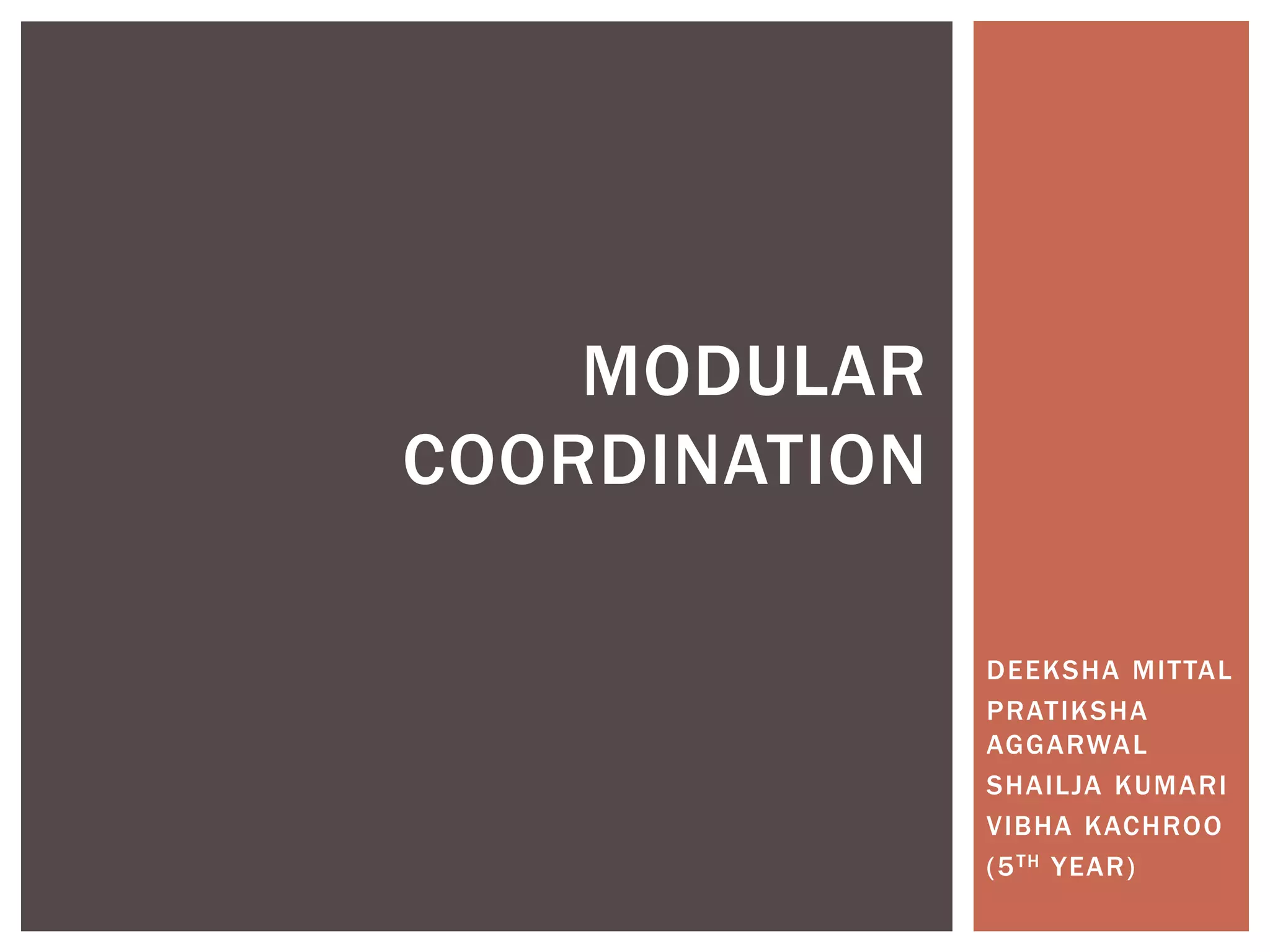 modular coordination | PPT