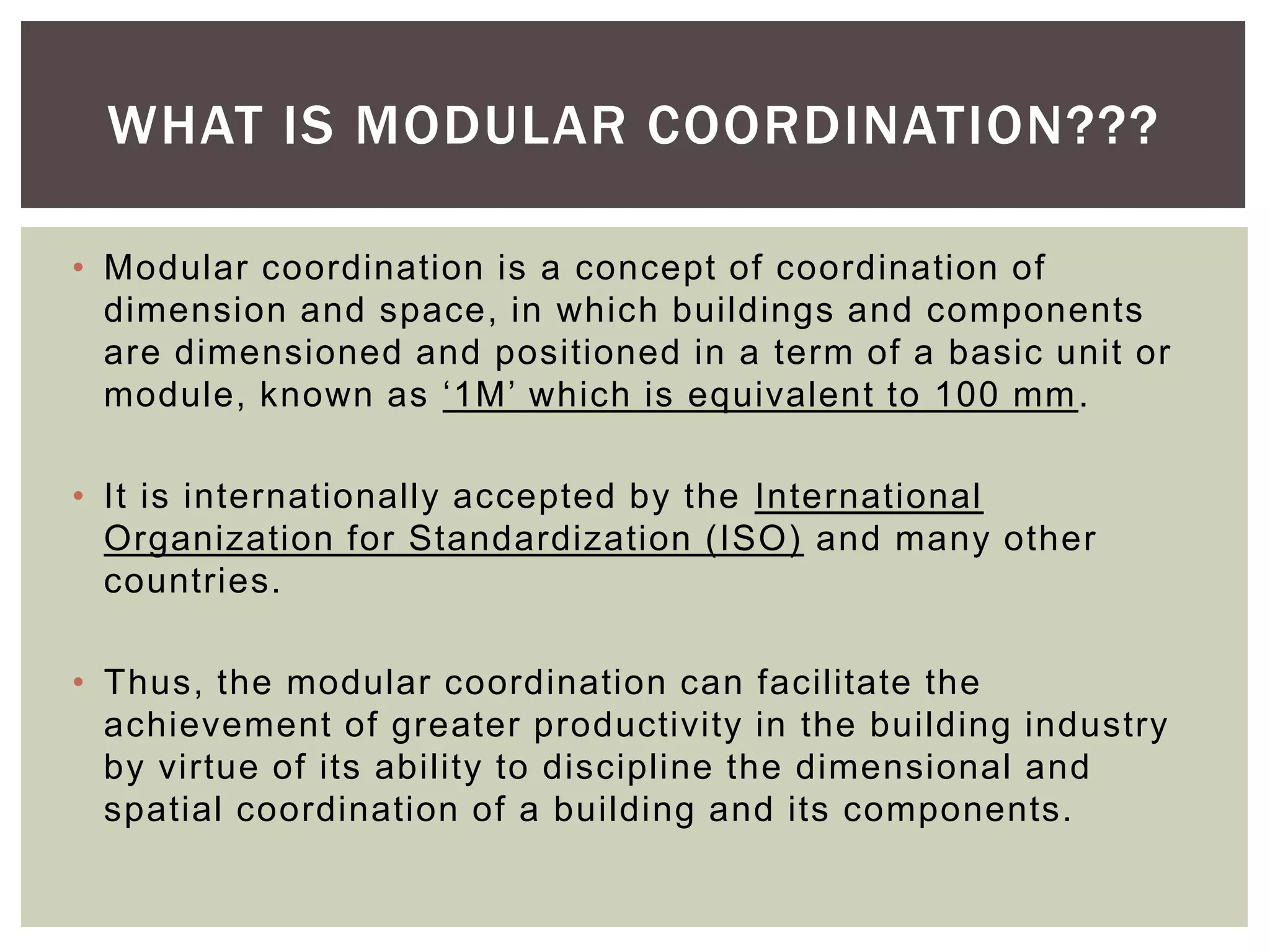 modular coordination | PPT