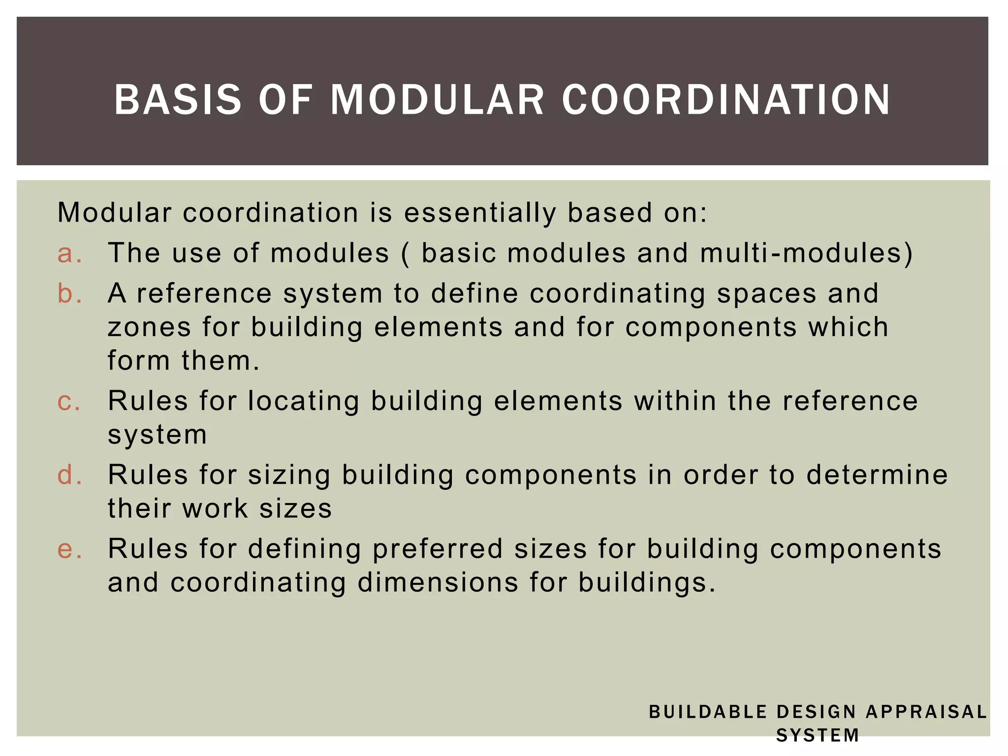 modular coordination | PPT