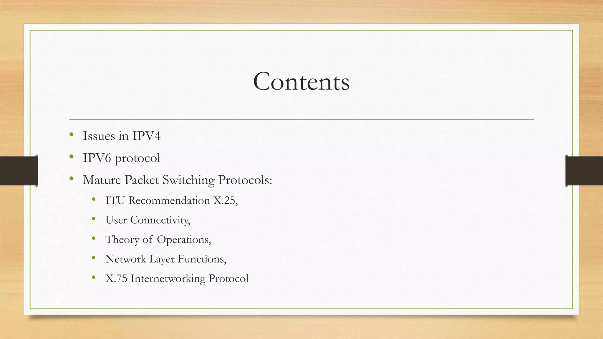 Protocols and Interfaces - IPv4, IPv6, X.25, X.75 | Computer Networking | Computing