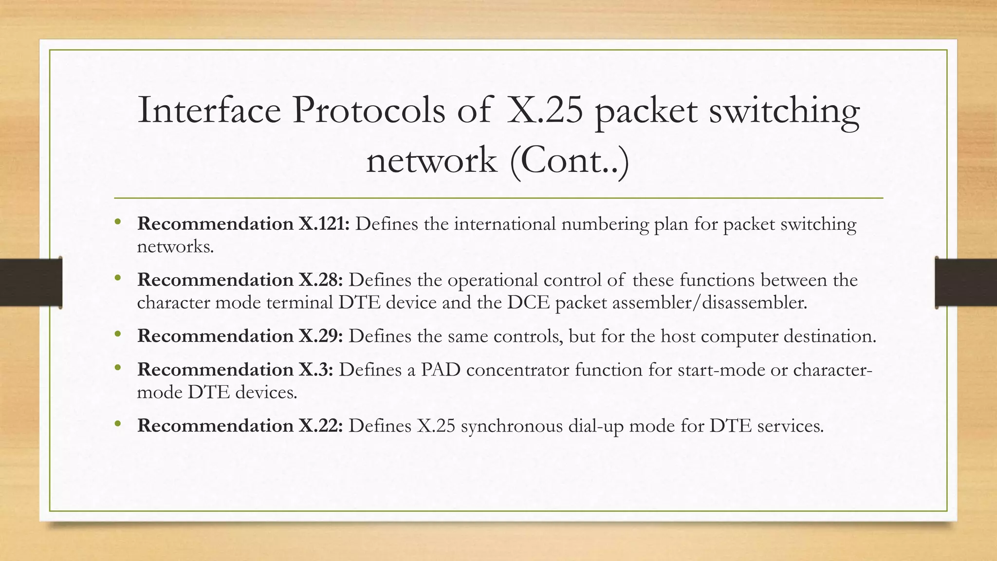 Protocol and Interfaces - IPv4, IPv6, X.25 Protocol, X.75 Protocol | PPTX