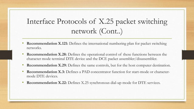Protocol and Interfaces - IPv4, IPv6, X.25 Protocol, X.75 Protocol | PPT