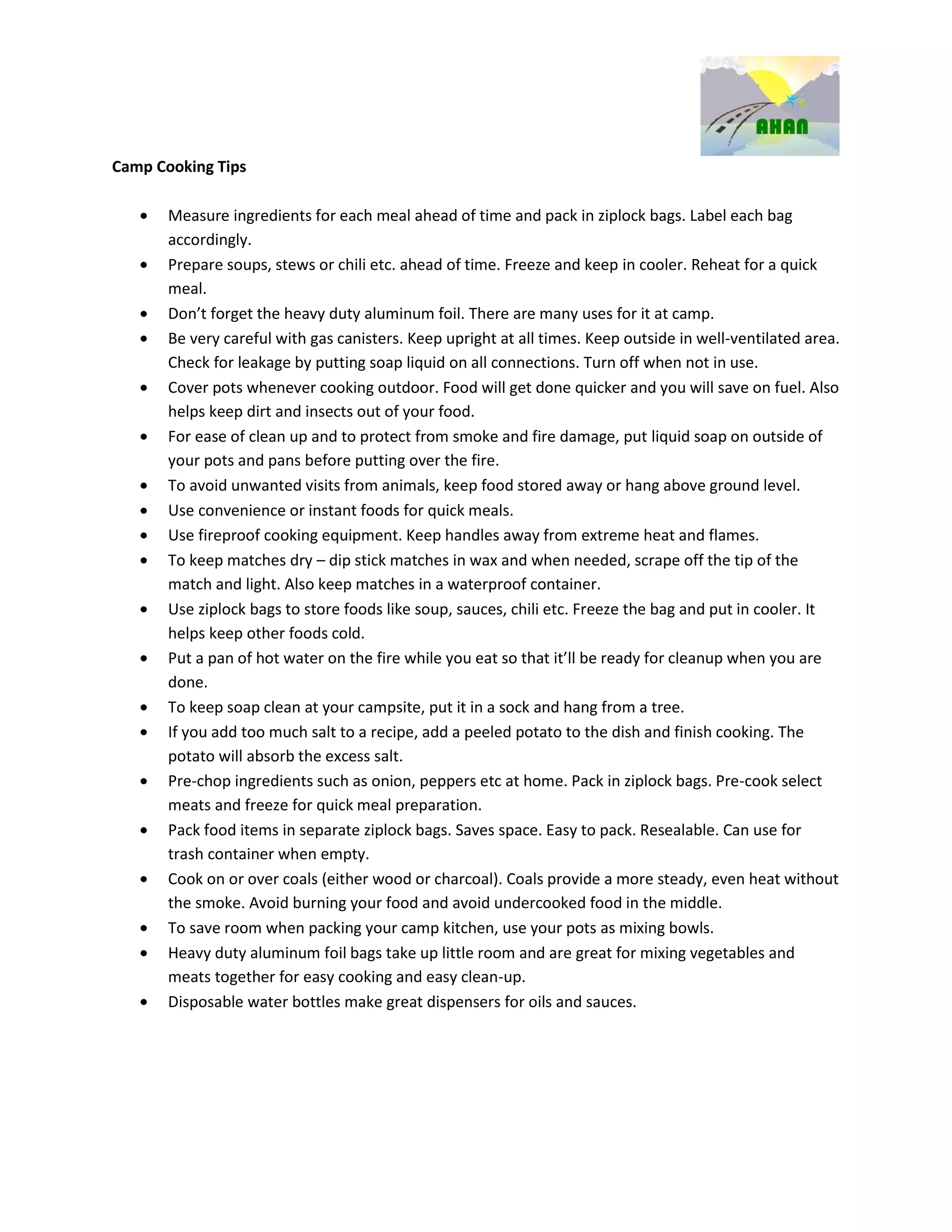 Final module for outdoor cooking | PDF