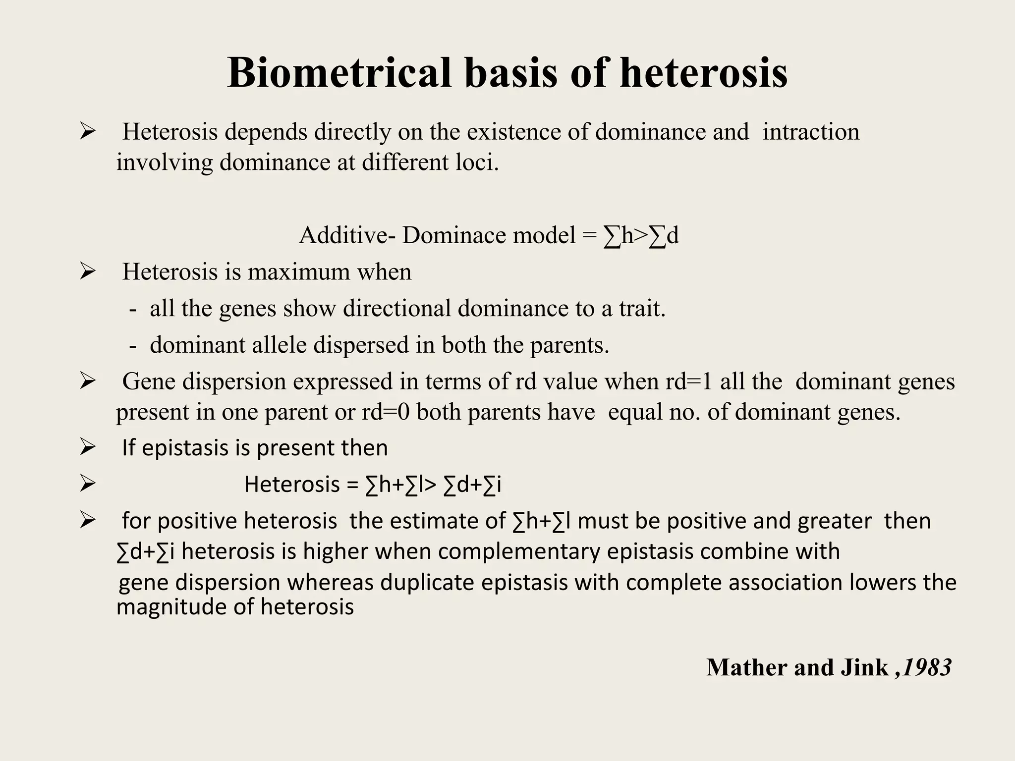 Molecular basis of inbreeding and heterosis in crop | PPTX