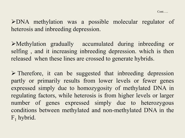 Molecular basis of inbreeding and heterosis in crop | PPTX