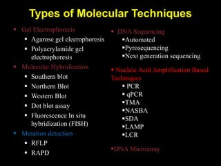 Molecular Techniques For Disease Diagnosis | PPTX