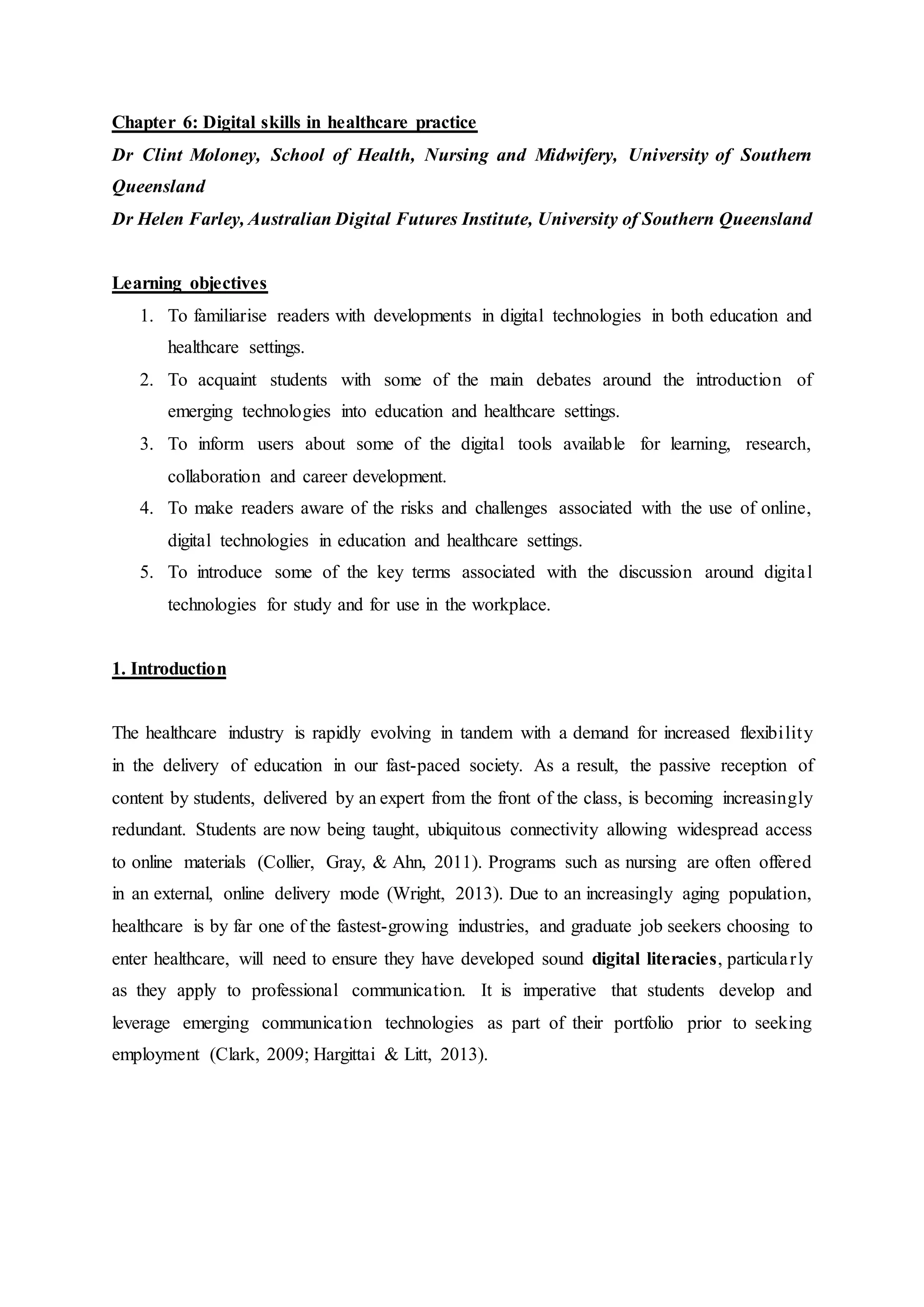 Digital Skills in Healthcare Practice | DOCX