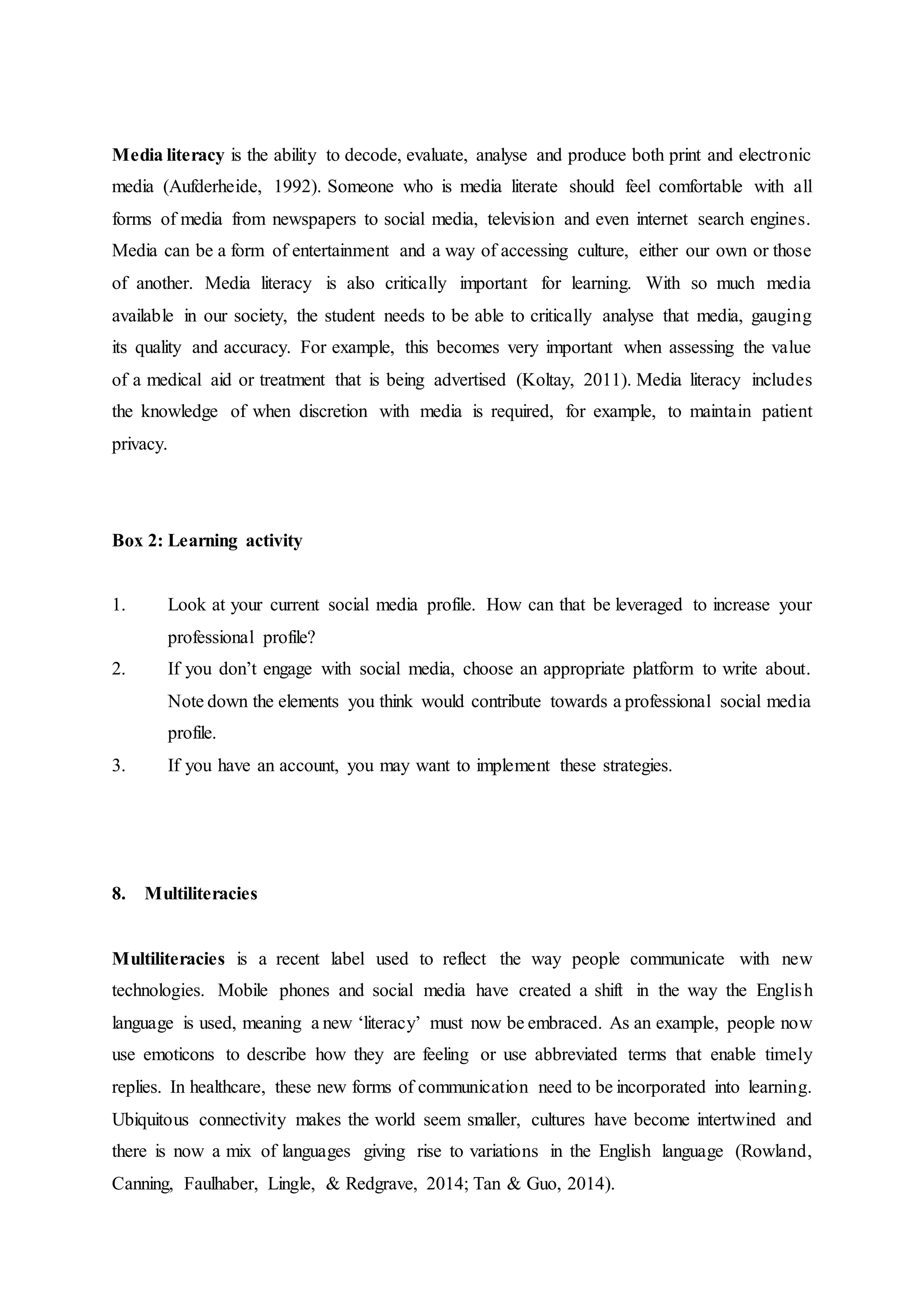 Digital Skills in Healthcare Practice | DOCX