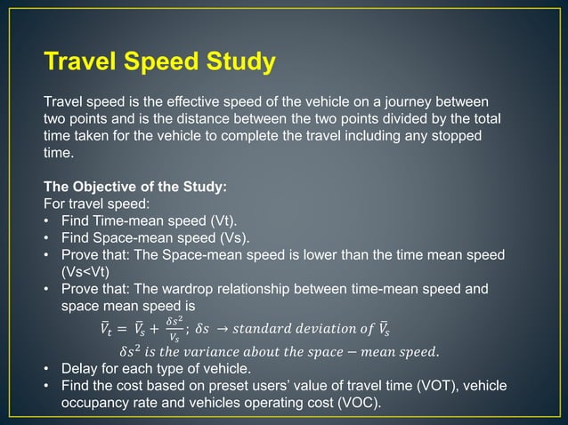 Presentation on Spot Speed Study Analysis for the course CE 454 | PPTX