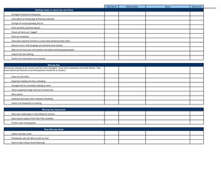 Moving? Checklist for Small Businesses | XLS