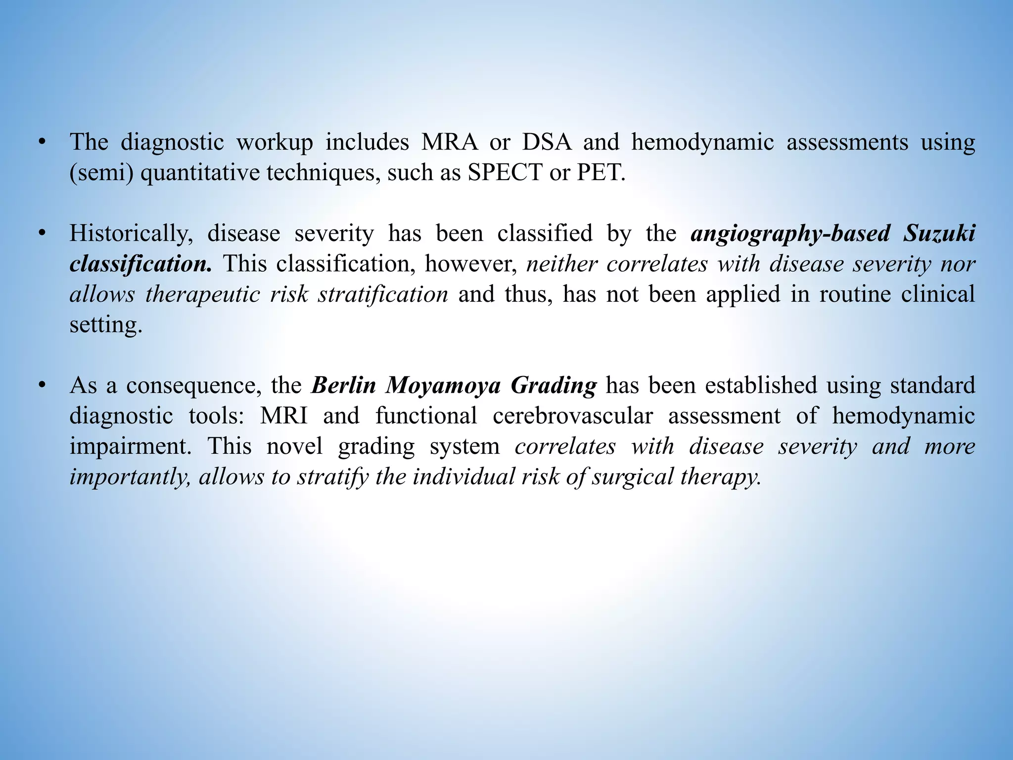 classification, pathophysiology and surgical management MOYAMOYA.pptx ...