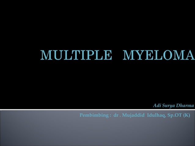 Final multiple myeloma | PPT