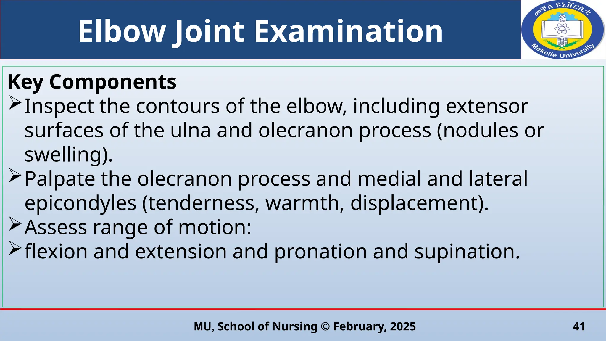 Musculoskeletal system Physical examination | PPT