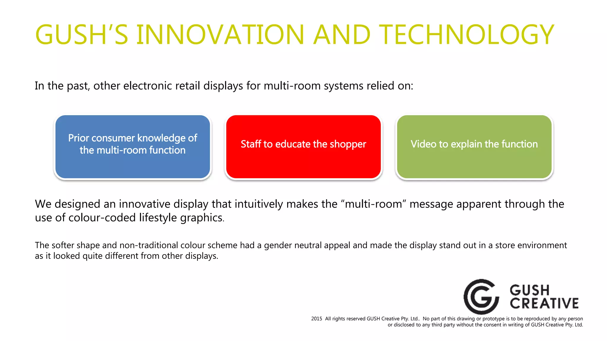 Yamaha MusicCast Permanent Display Case Study - Gush Creative | PPTX