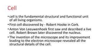cell and its organelle | PPTX