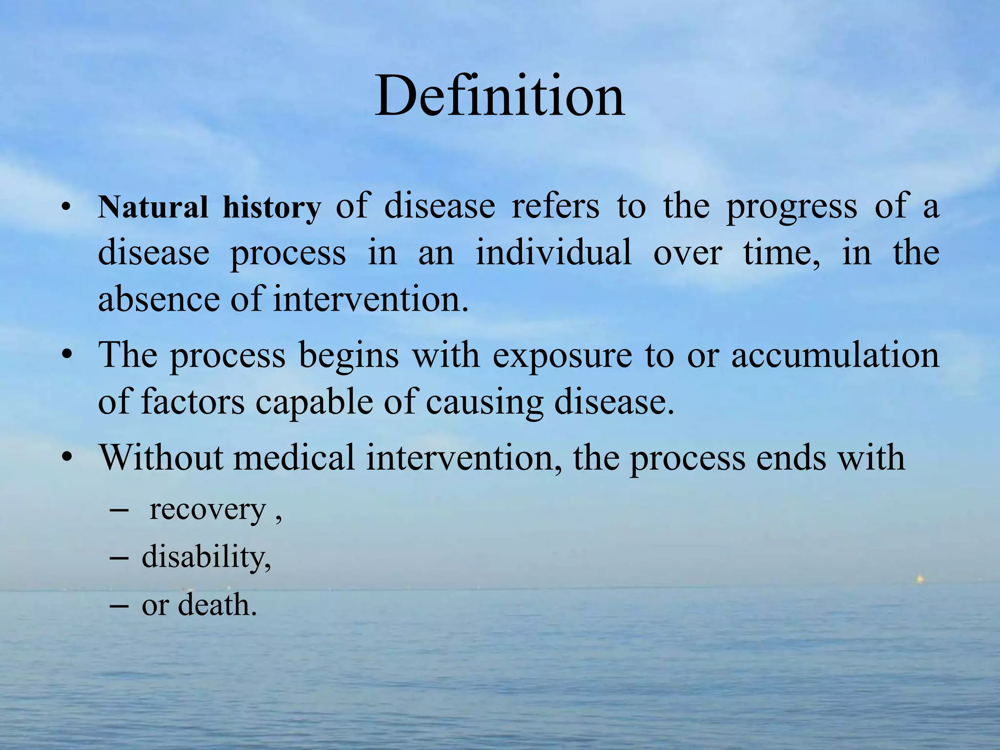 NATURAL HISTORY OF DISEASE | PPTX