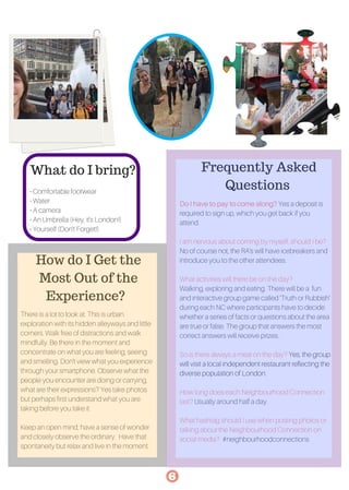 NYU London Neighbourhood Connections Brochure | PDF