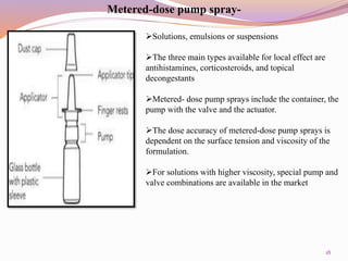 NASAL DRUG DELIVERY SYSTEM | PPTX