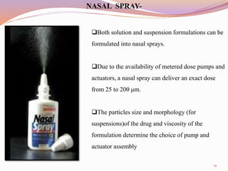 NASAL DRUG DELIVERY SYSTEM | PPT