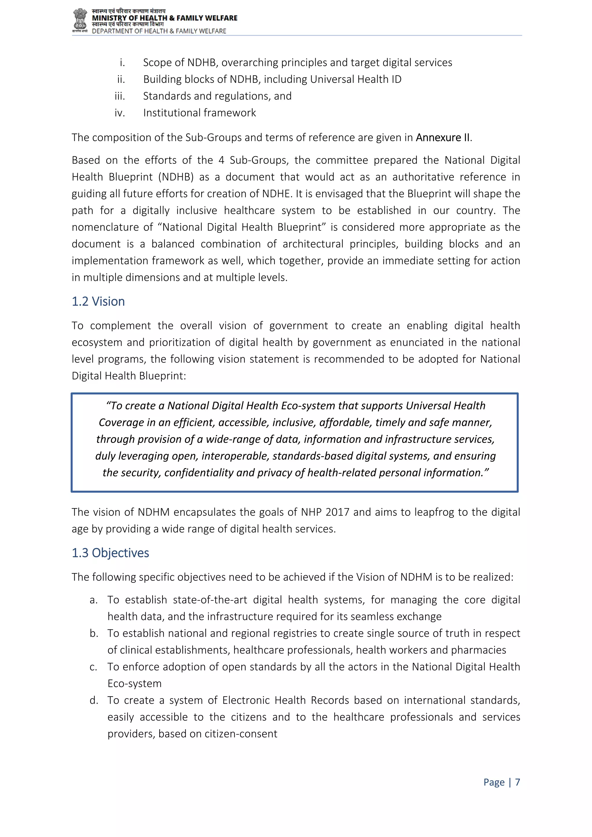 National Digital Health Blueprint India | PDF