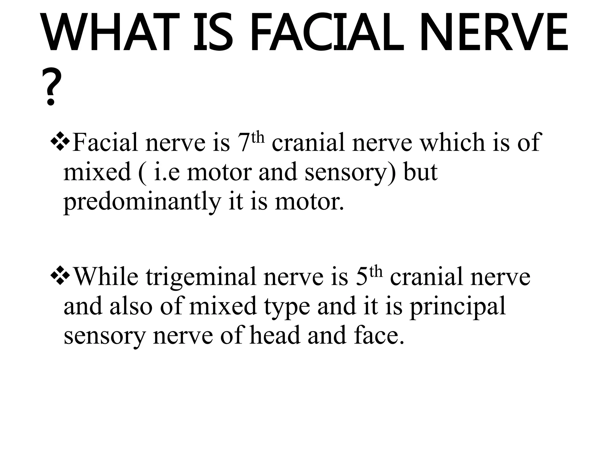 Nerve supply of face & applied | PPTX